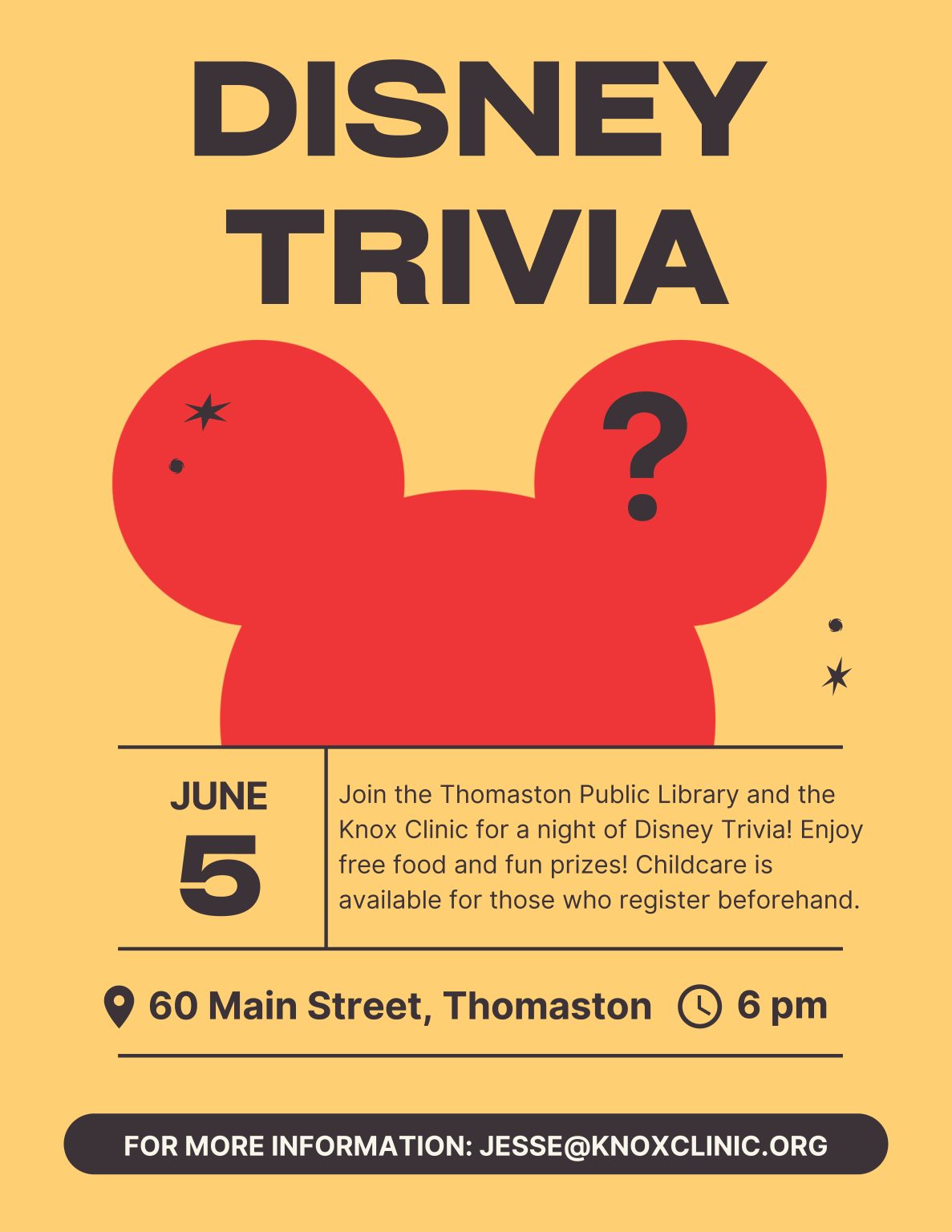 Disney Trivia Night! – Thomaston Public Library